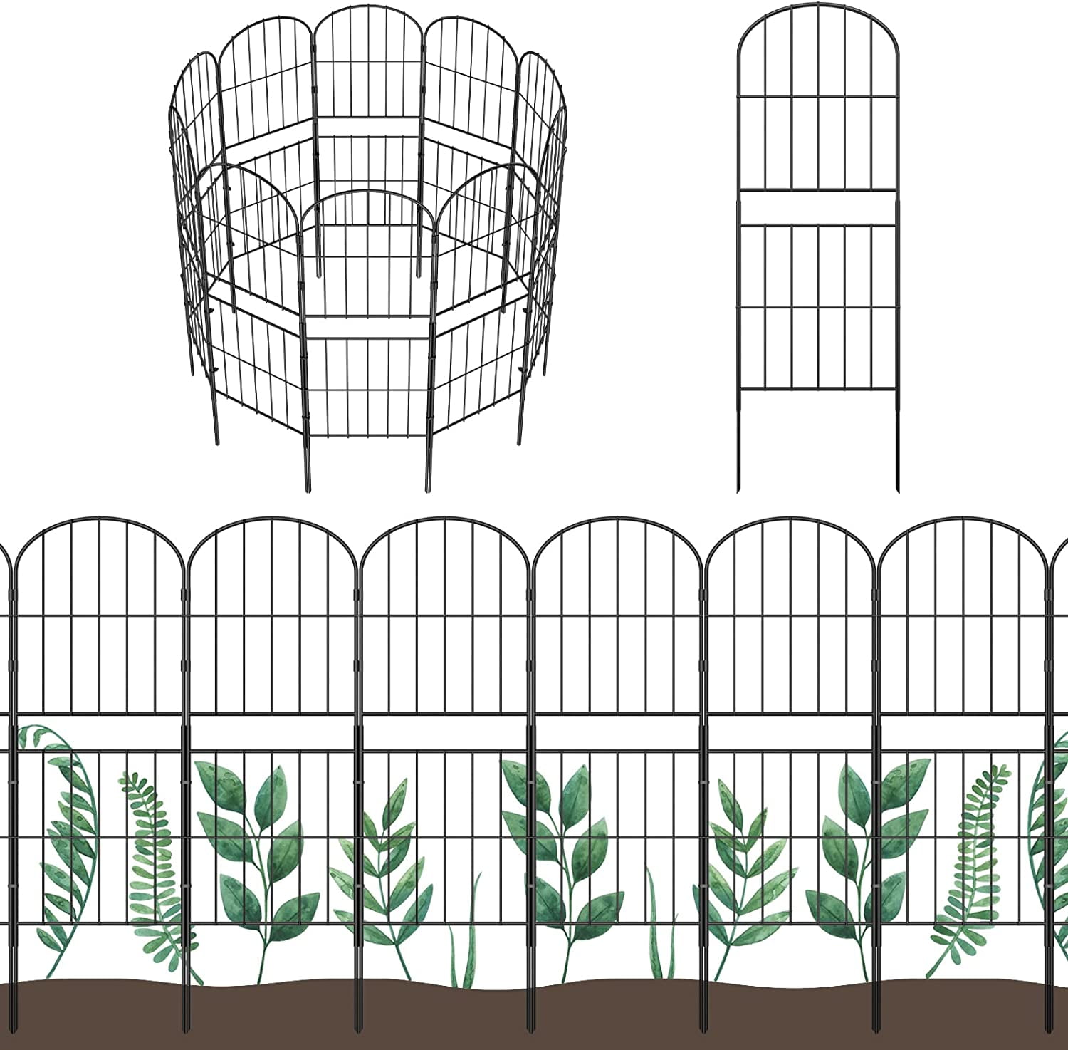 Decorative Garden Fence Fencing 10 Pack, 36in (H) x 10.8ft (L ...