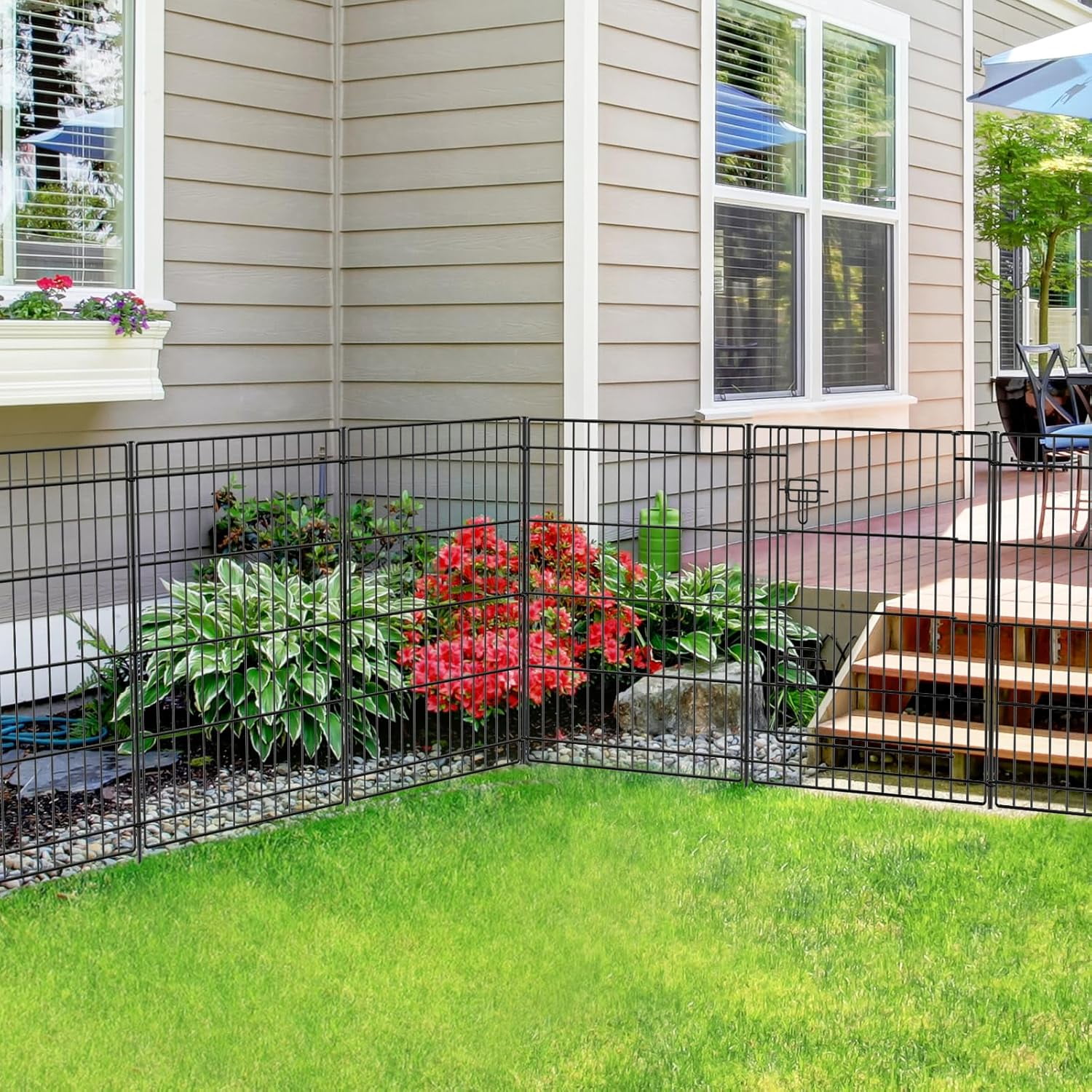 Decorative Garden Fence Panels (H) Garden Fences Outdoor with Panels ...
