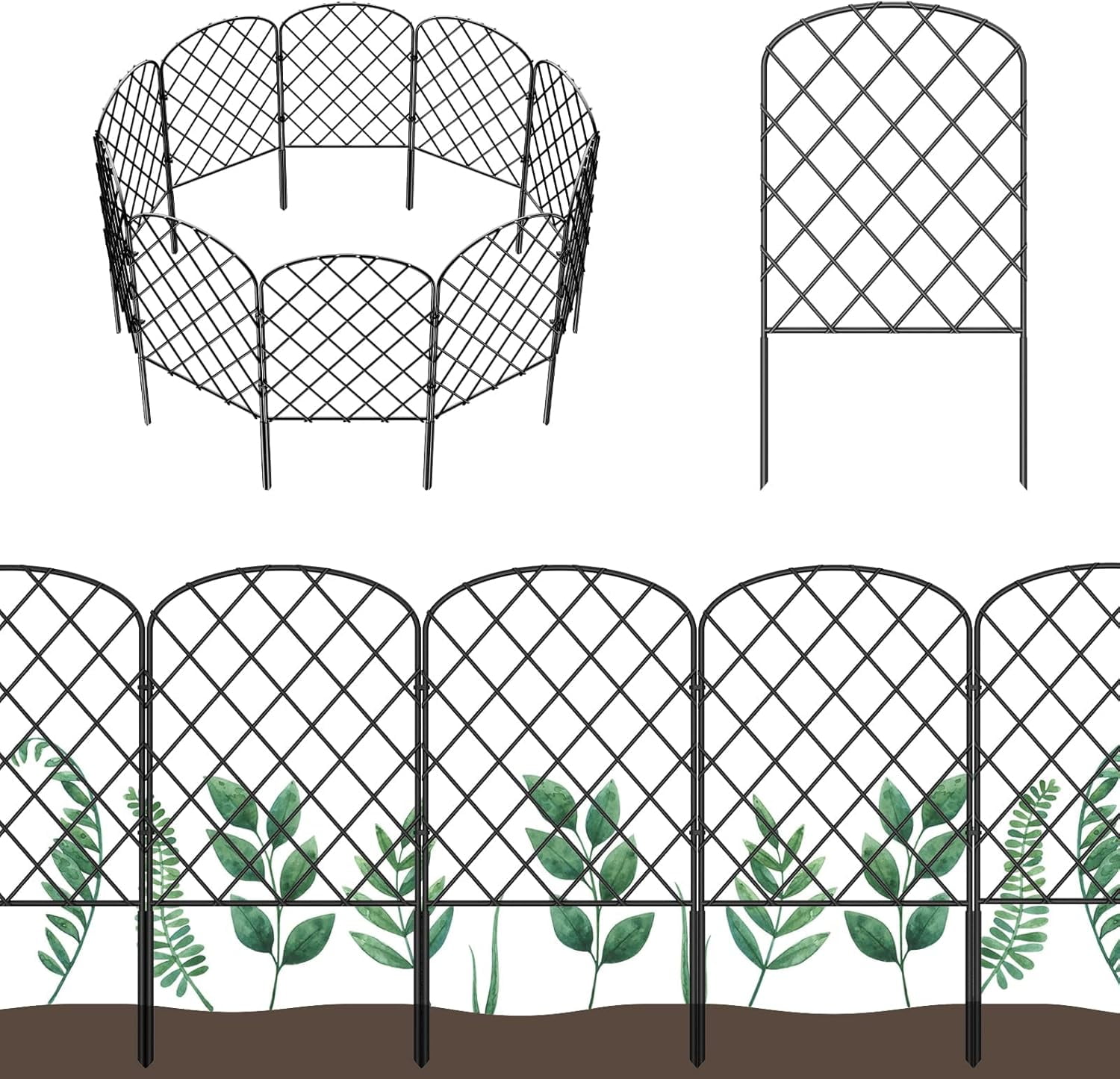 Decorative Garden Fence, Total Animal Barrier Border, Rustproof Metal ...