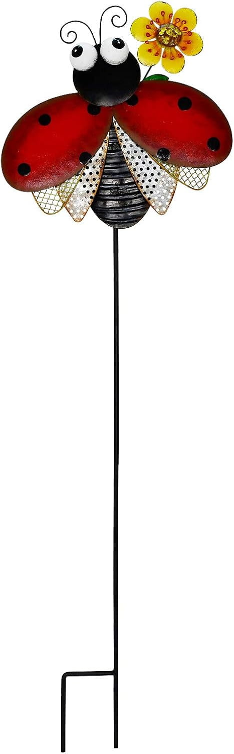 Decorative Garden Stake Decor, Metal Ladybird Stake, Bee Stake Yard ...