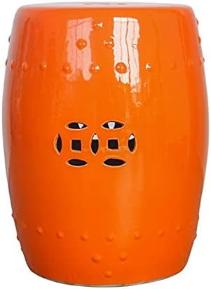 Decorative Garden Stools, Round Portable Ceramic Side Table, Hollow Out ...