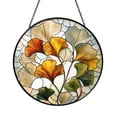 Decorative Ginkgo Leaf Stained Glass Style Window Suncatcher, Botanical ...