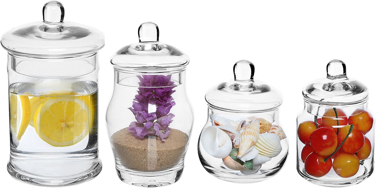 Decorative Glass Apothecary Candy Jars, Small Wedding Events Table ...