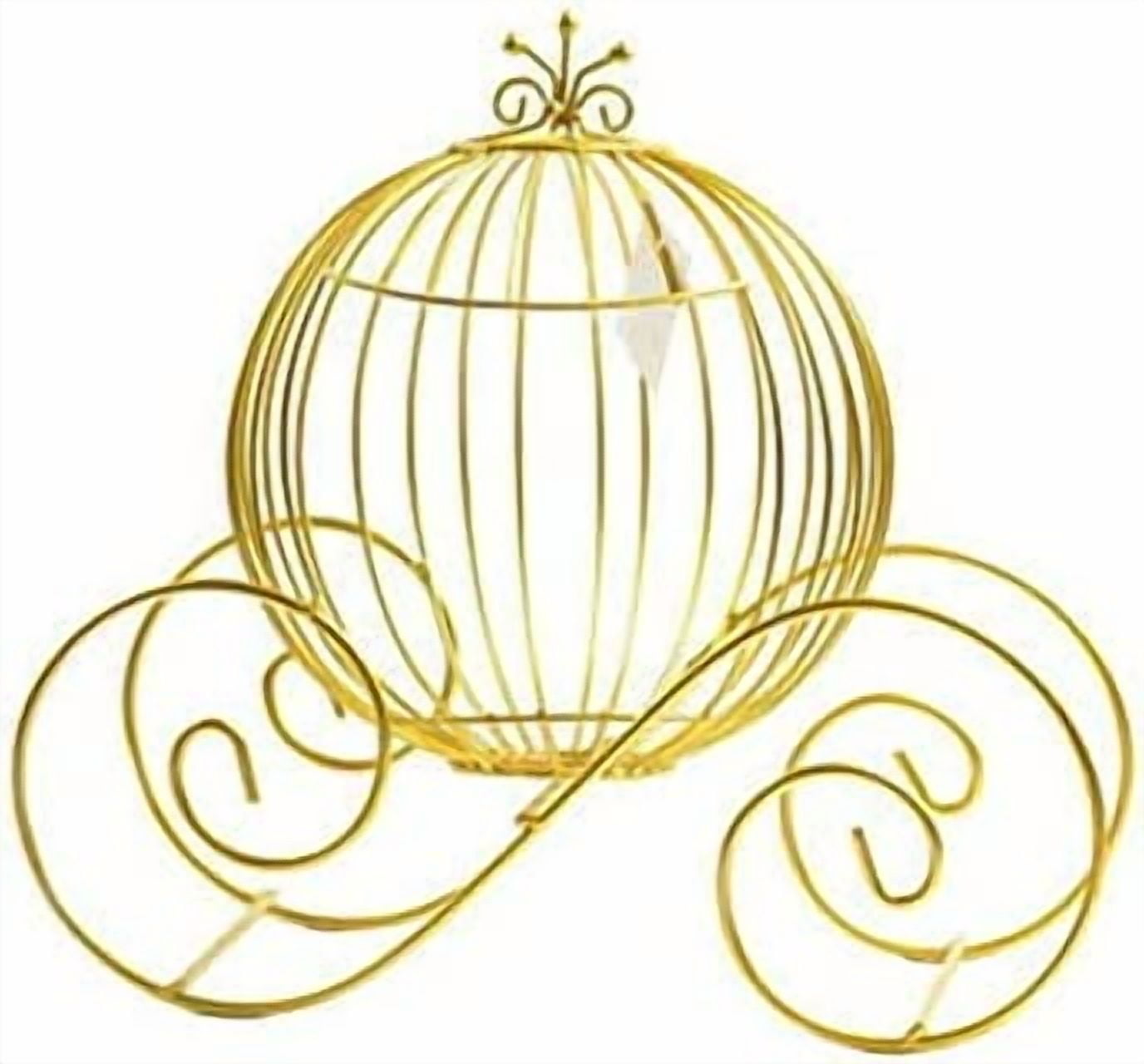 Decorative Gold Metal Cinderella Carriage for Decorations, Weddings ...
