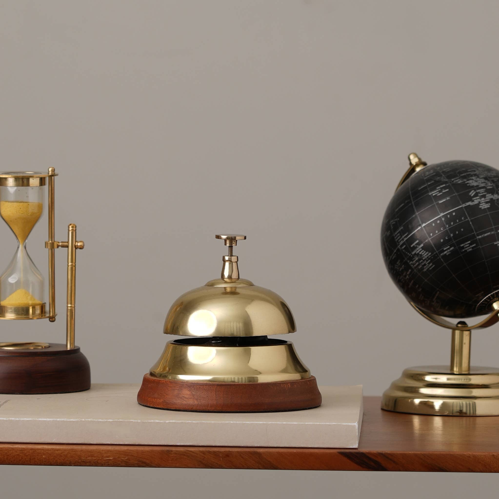 Decorative Gold Polished Desk Bell-Tabletop Object-4.25" Dia - Walmart.com