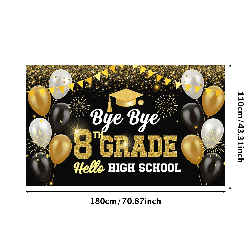 Decorative Graduation Banner Polyester Event Background Easy Setup ...