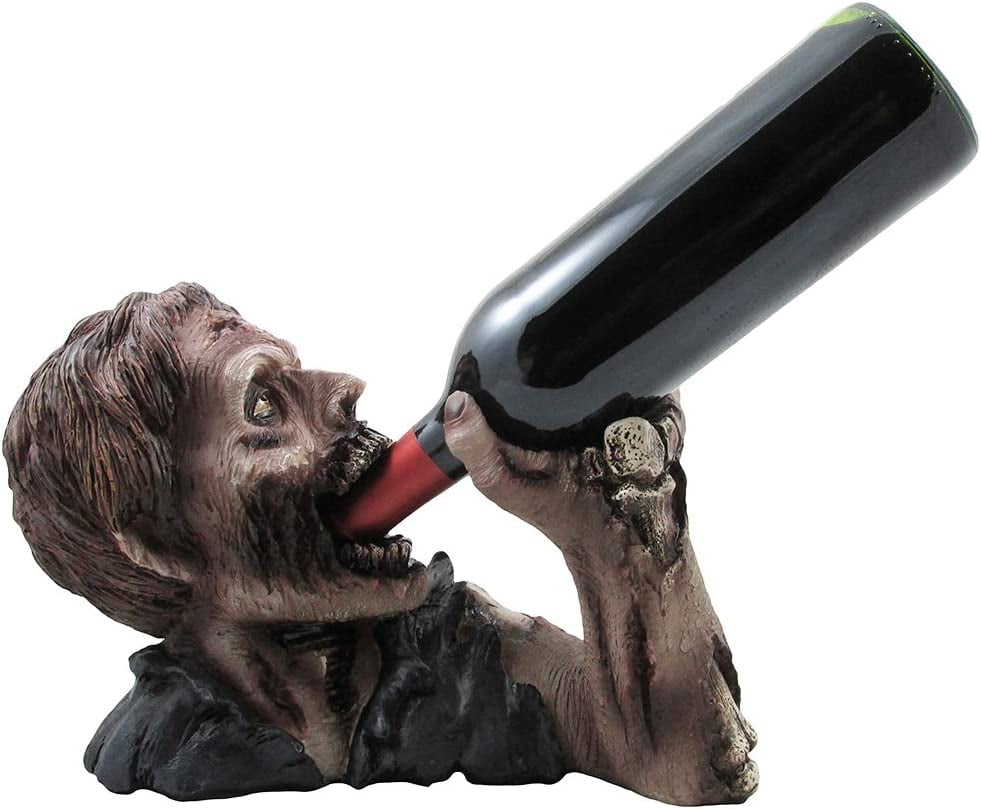 Decorative Graveyard Zombie Wine Bottle Holder Statue for Scary ...