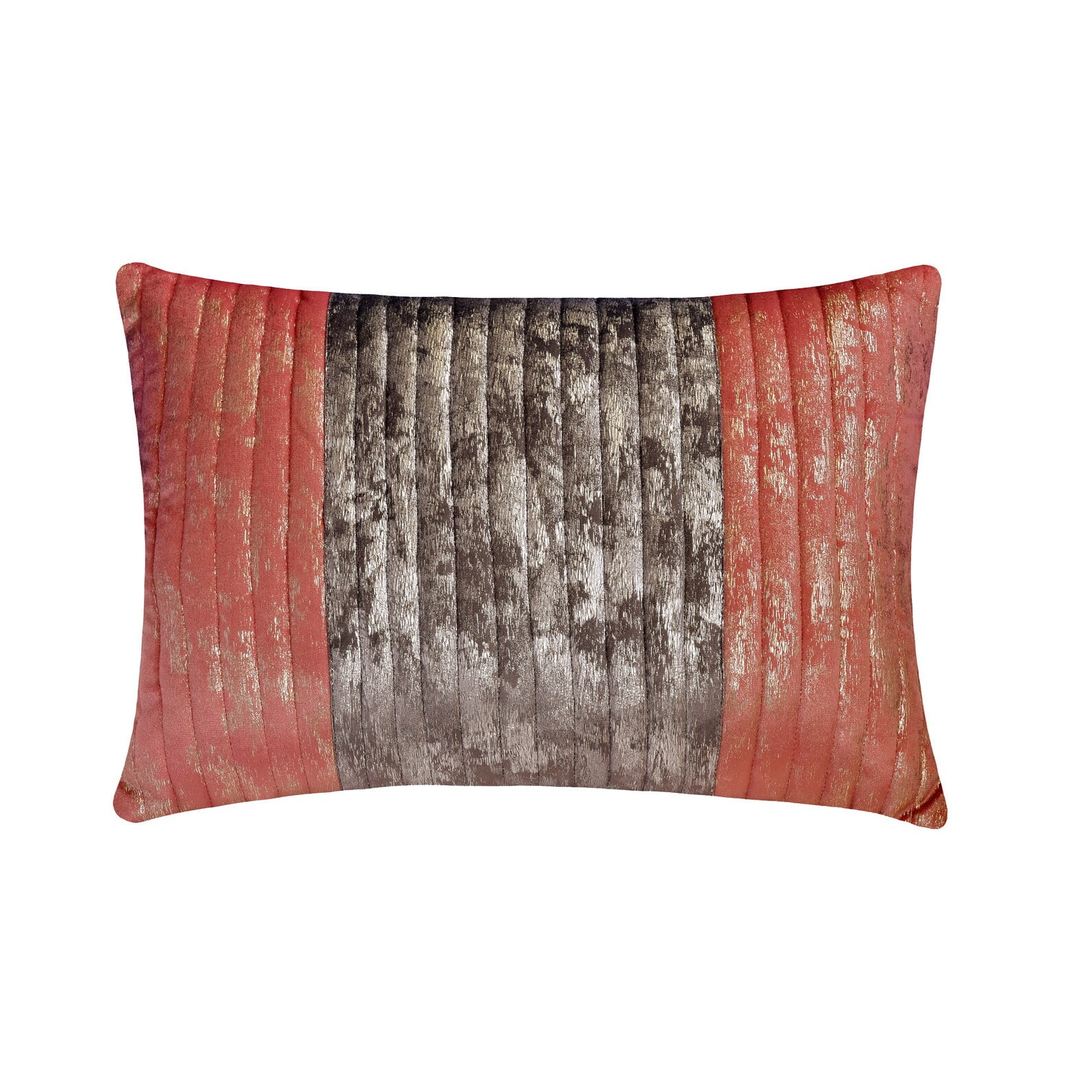 Decorative Grey & Peach 12"x26" (30x65 cm) Lumbar Pillow Cover, Suede ...