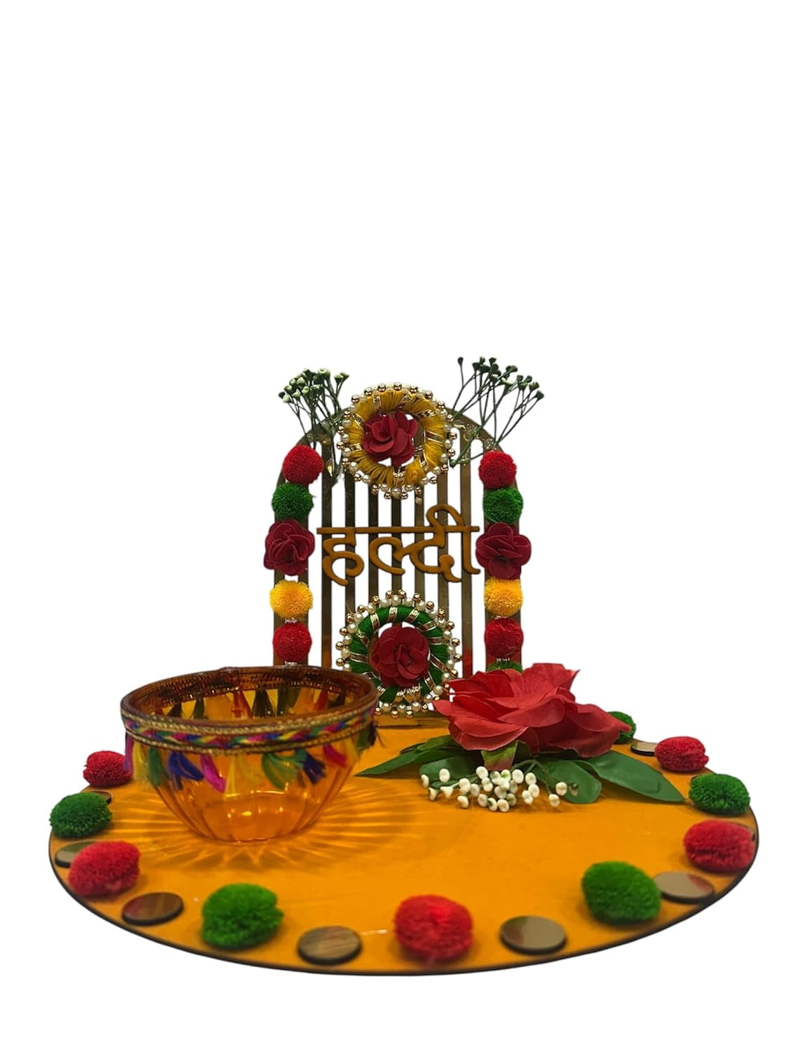 Decorative Haldi Plate for Ceremony Ideal for Marriage Wedding ...