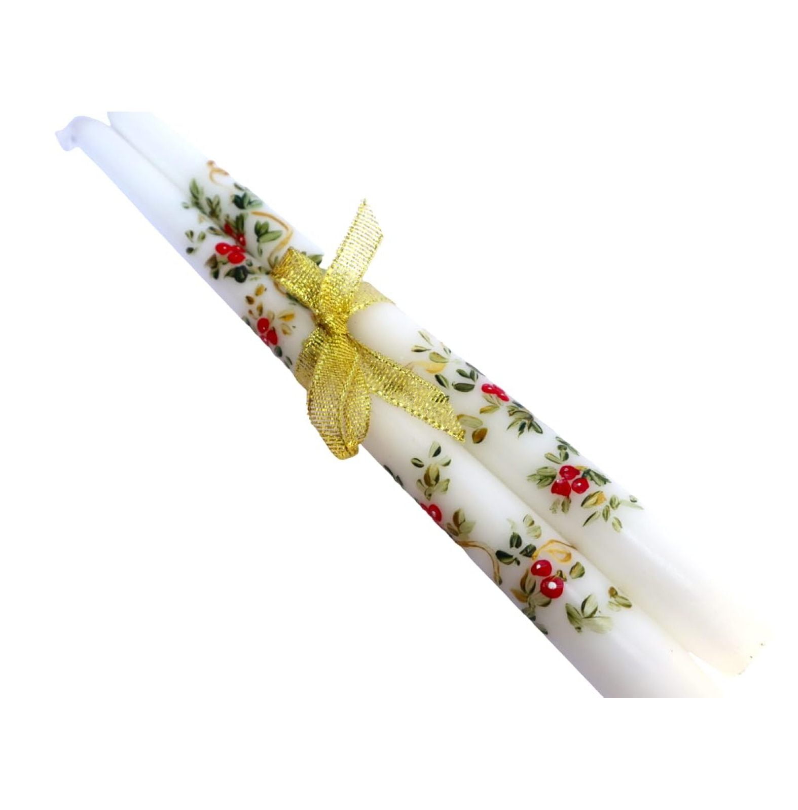 Decorative Hand Painted Holly Berries and with Ribbon Festive Christmas ...