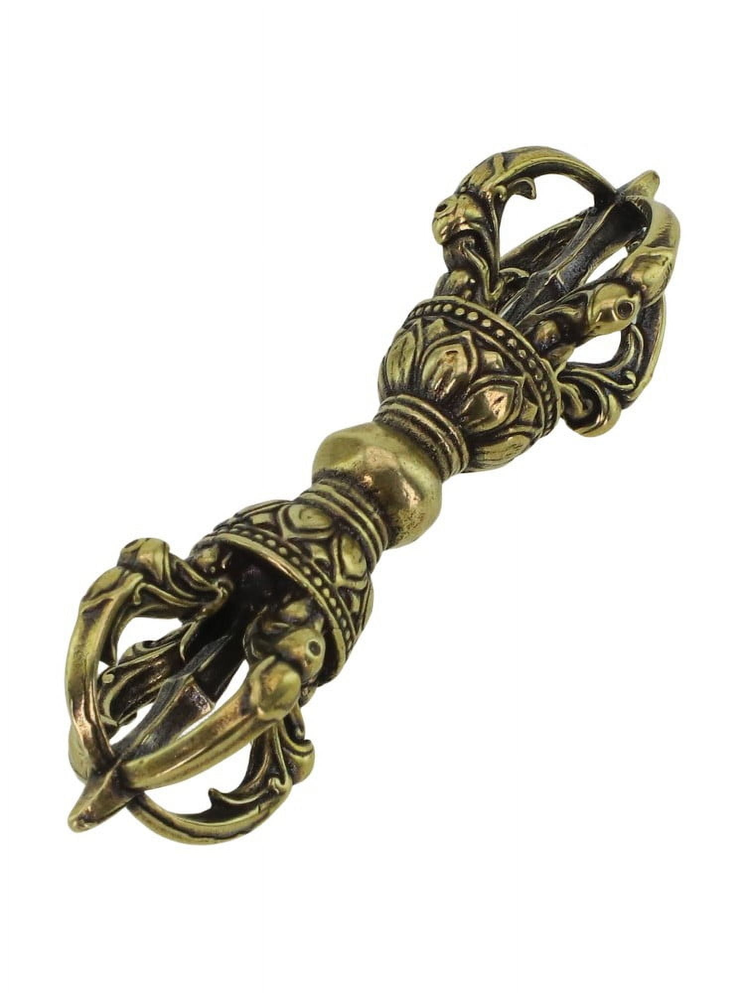 Decorative Handcrafted Brass Vajra With Unique Tibetan Nine Prong ...