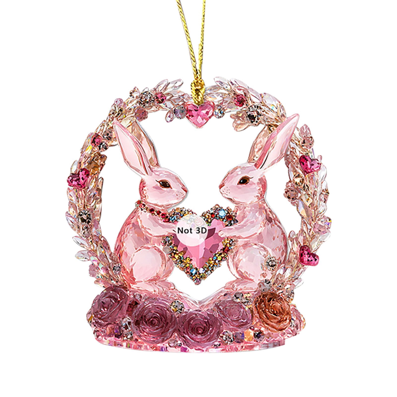 Decorative Hanging Ornaments, Crystal-Effect Animal and Angel Figures ...