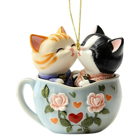 Decorative Hanging Ornaments Set, Crystal-Effect Animal and Angel ...