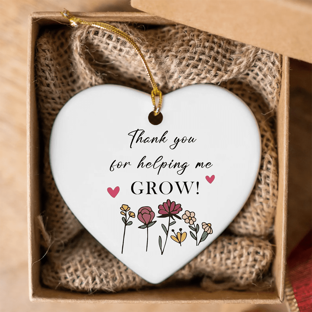 Decorative Hanging Ornaments，Thank You for Helping Me Grow-Teacher ...