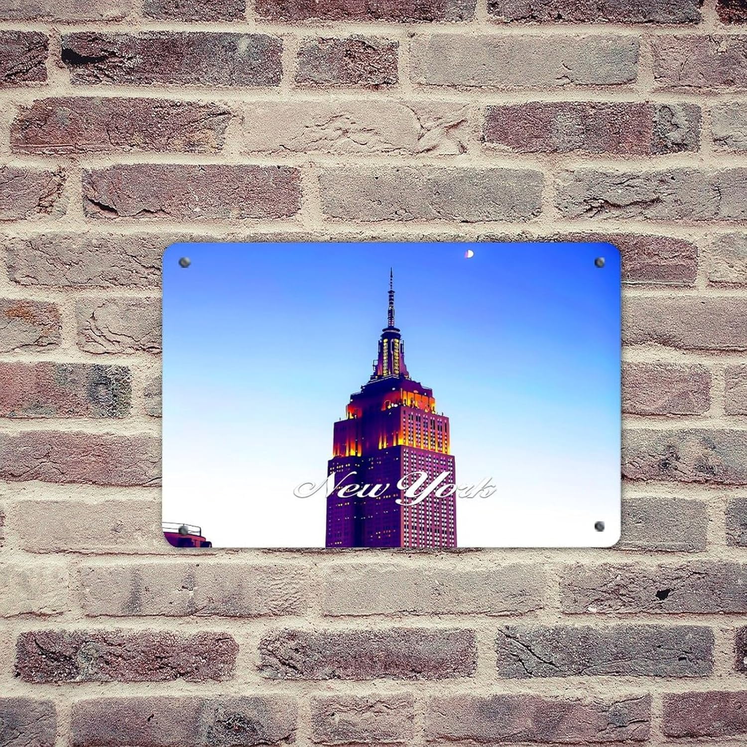 Decorative Hanging Tin Signs Skyline New York City Landscape Signs ...