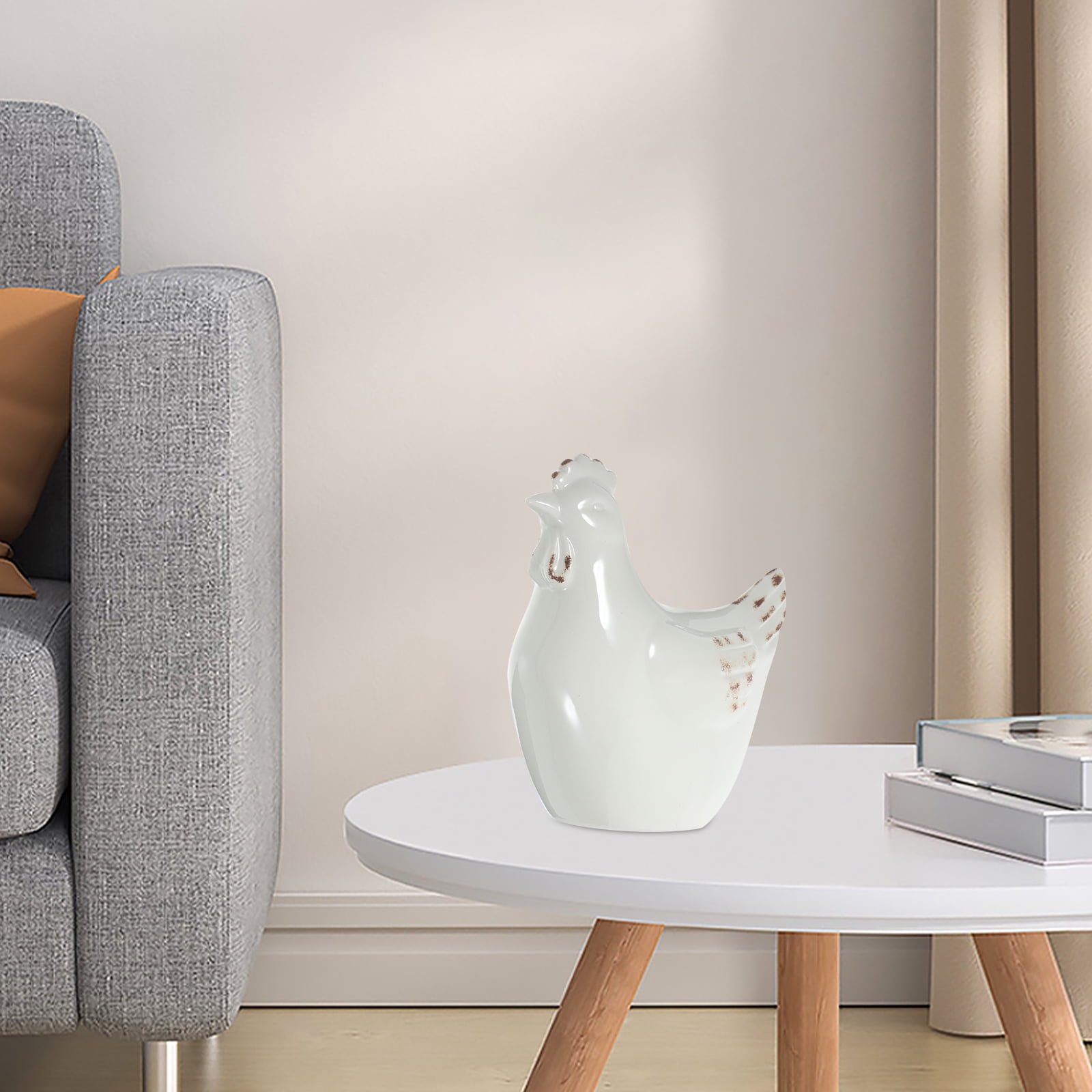 COMPUKAS Porcelain Chickens Hen Figurine Ceramic Craft Minimalist ...