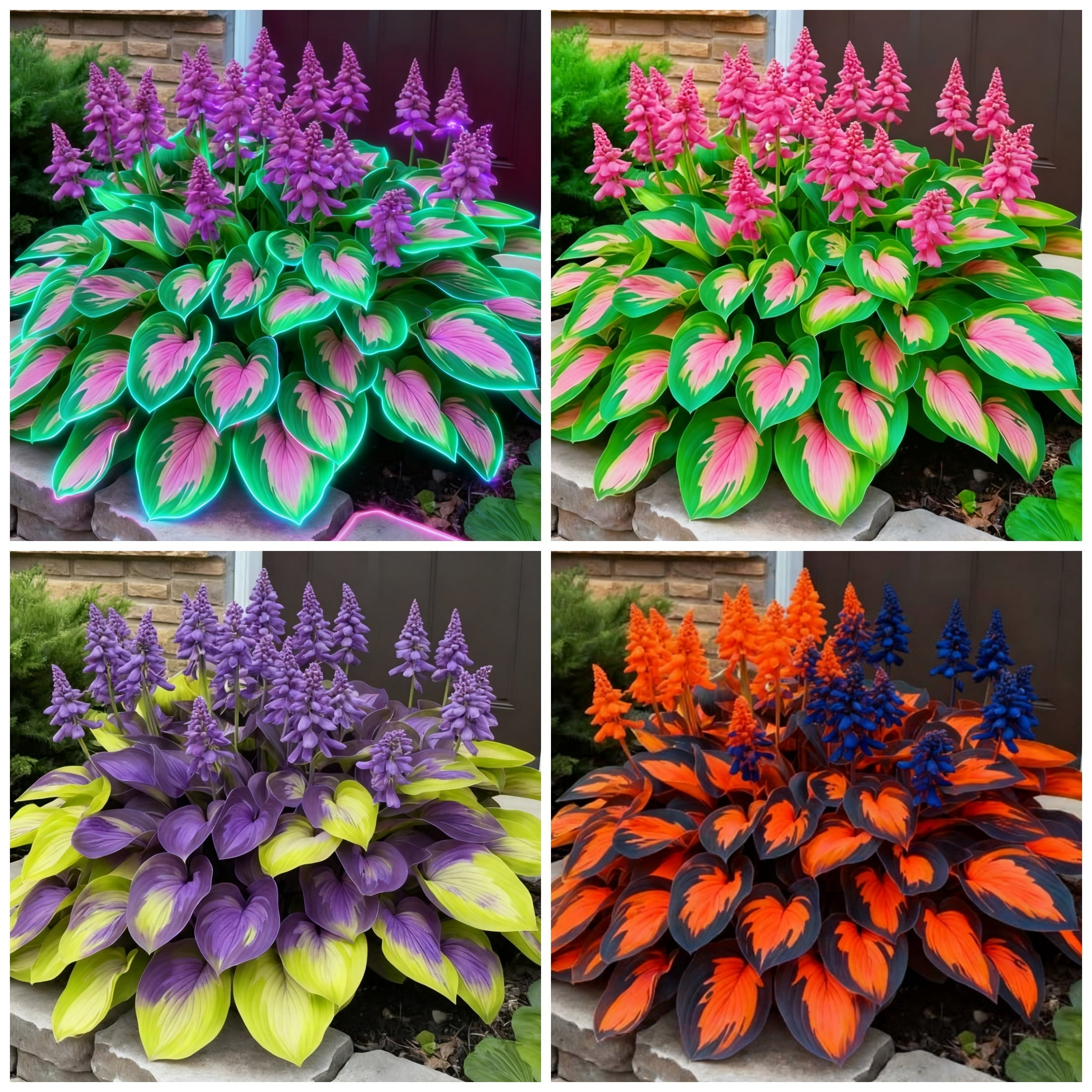 Decorative Hosta-Inspired Yard Stake for Patio and Garden Display ...