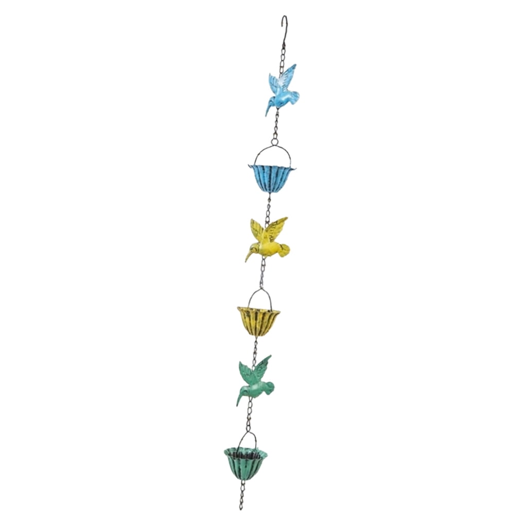 Decorative Hummingbirds Water Chain Drainage System Windchimes Garden ...