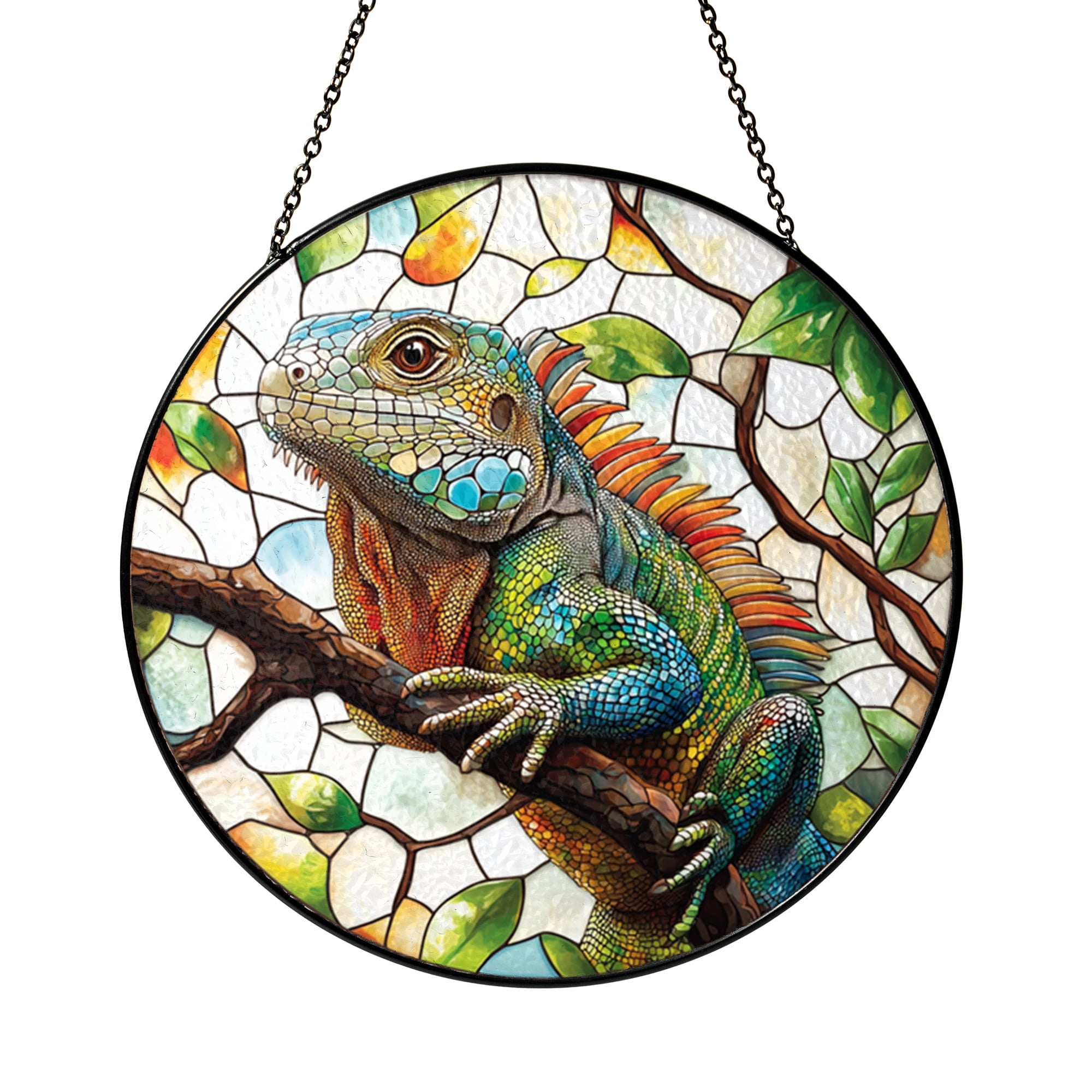 Decorative Iguana Glass Style Window Art - Walmart.com