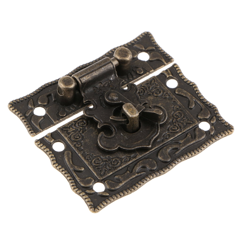 Decorative Jewelry Box Latch Wood Box Hasp que Brass Embossing Hardware ...