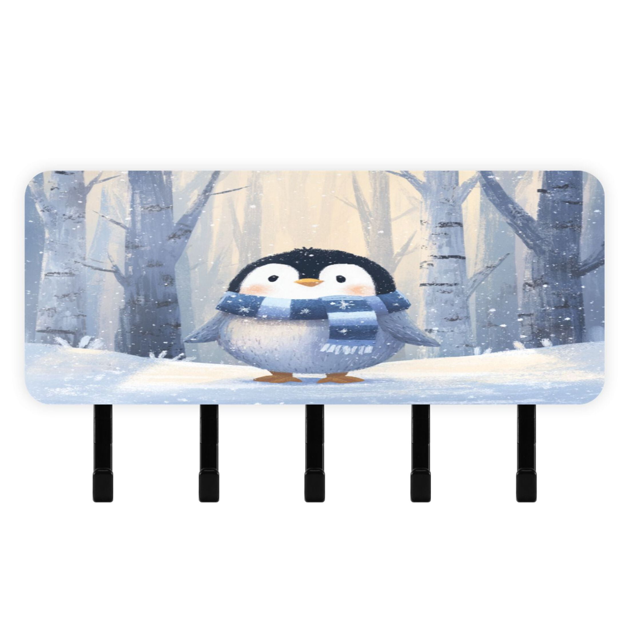 Decorative Key Holder Organizer Wall Mounted with 5 Hooks for Keys Mail ...