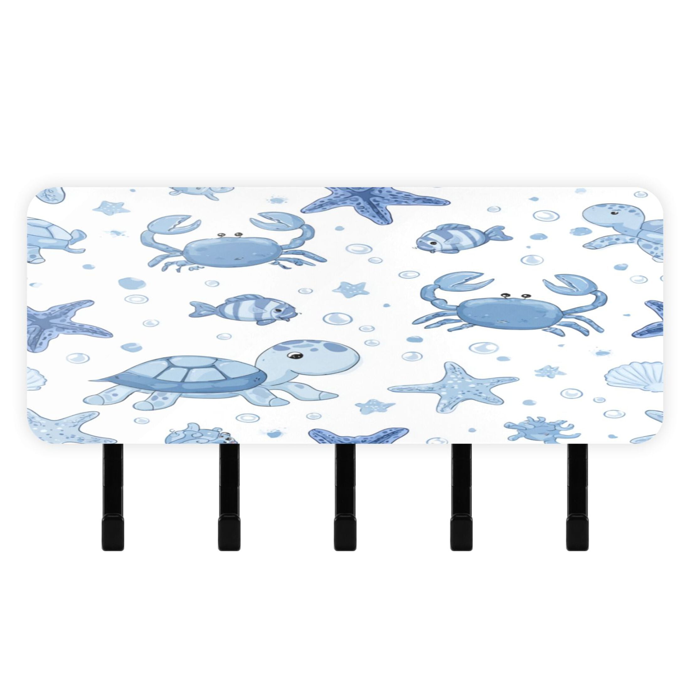 Decorative Key Holder Organizer Wall Mounted with 5 Hooks for Keys Mail ...