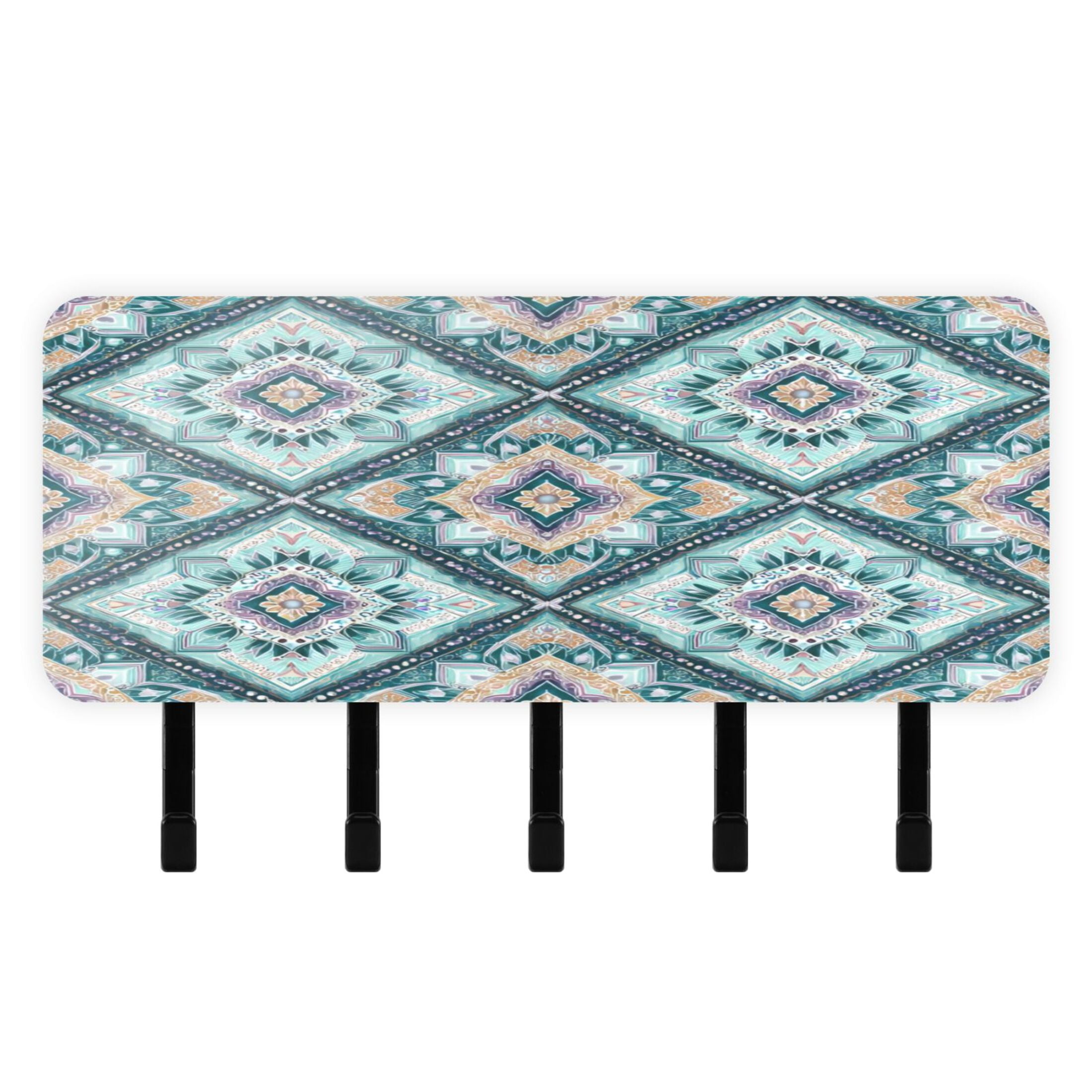 Decorative Key Holder Organizer Wall Mounted with 5 Hooks for Keys Mail ...