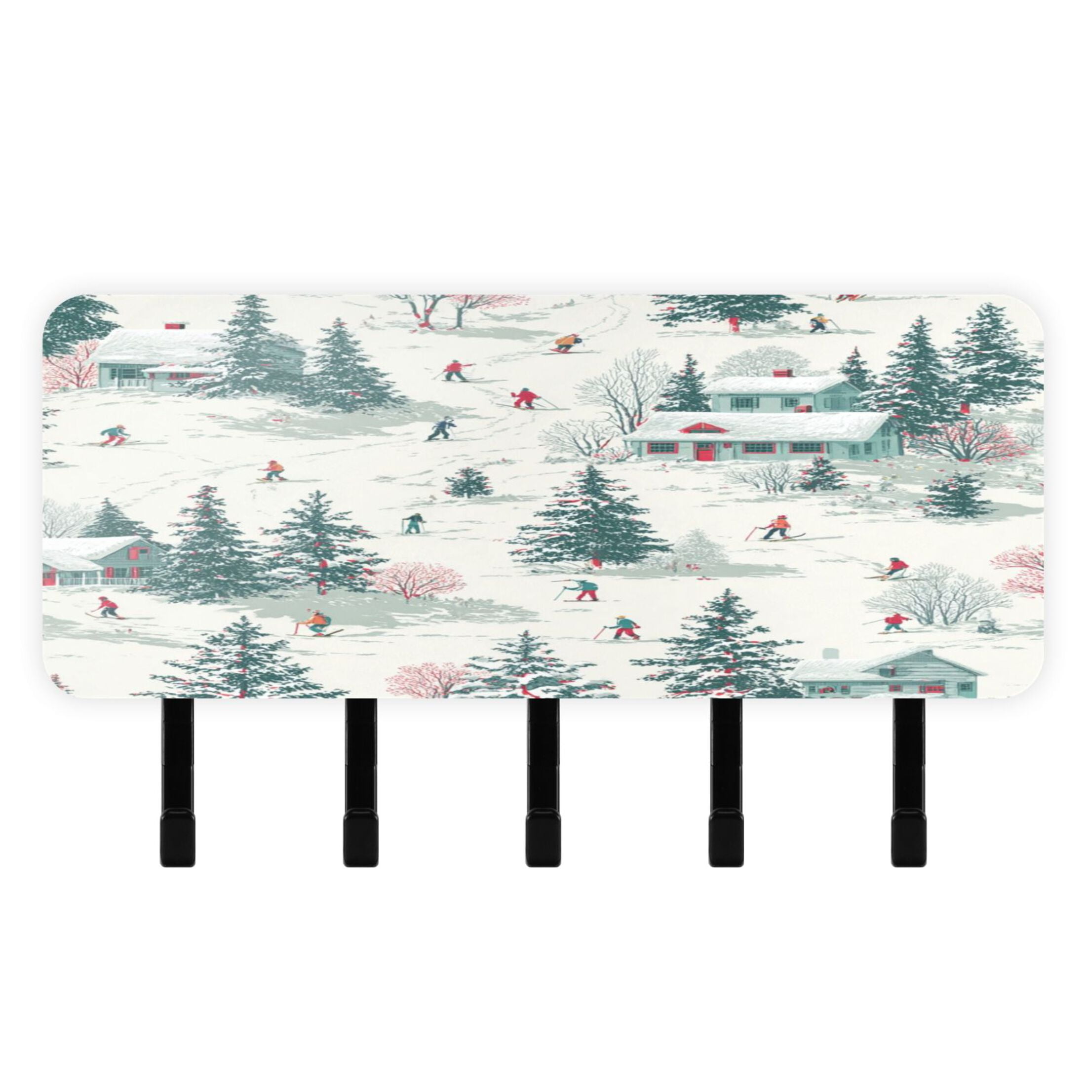 Decorative Key Holder Organizer Wall Mounted with 5 Hooks for Keys Mail ...