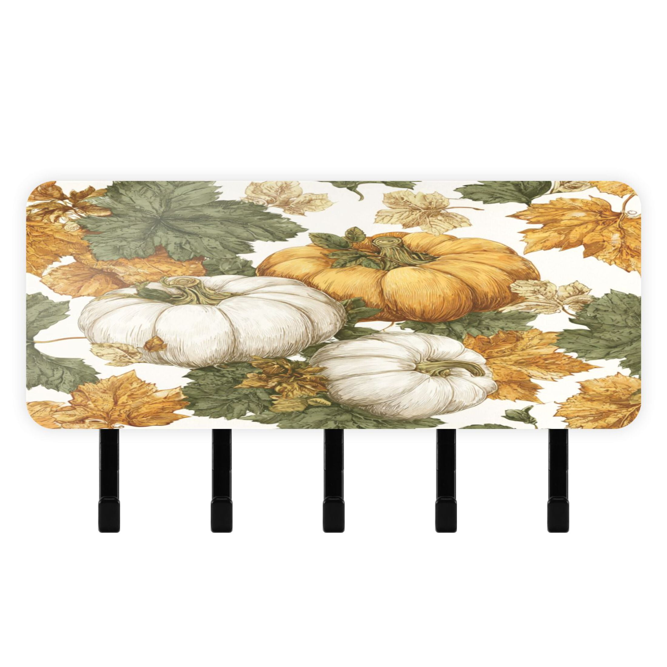 Decorative Key Holder Organizer Wall Mounted with 5 Hooks for Keys Mail ...