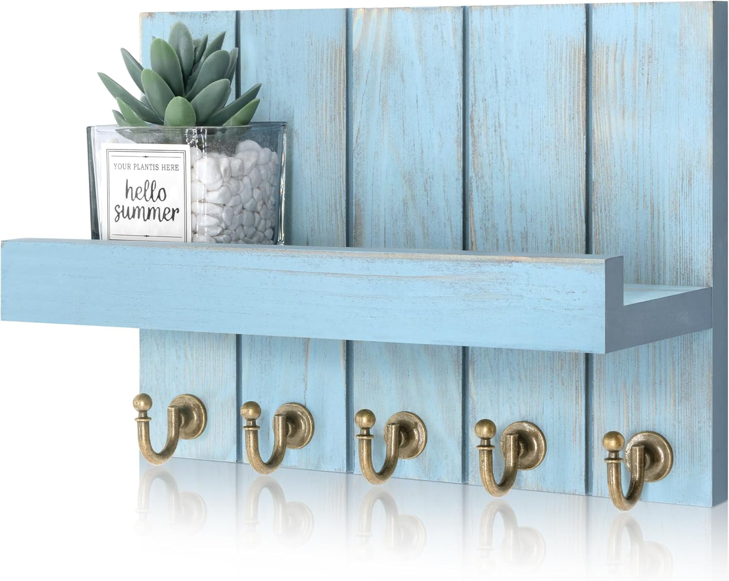 Decorative Key Holder for Wall - Farmhouse Mail Organizer and Key ...