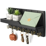 NIFFGAFF Anti-Drop Key Holder for Wall, Self Adhesive Key Rack, Black ...