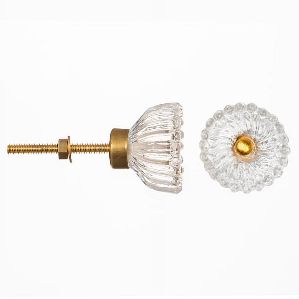 Decorative Knob - Glass - Round - Clear Dandelion - Walmart.com