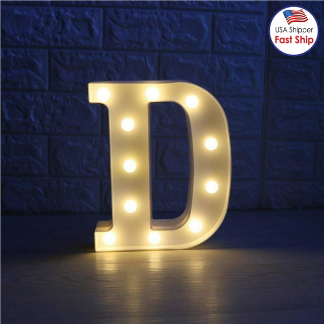 Decorative LED Illuminated Letter Marquee Sign D - Alphabet Marquee ...