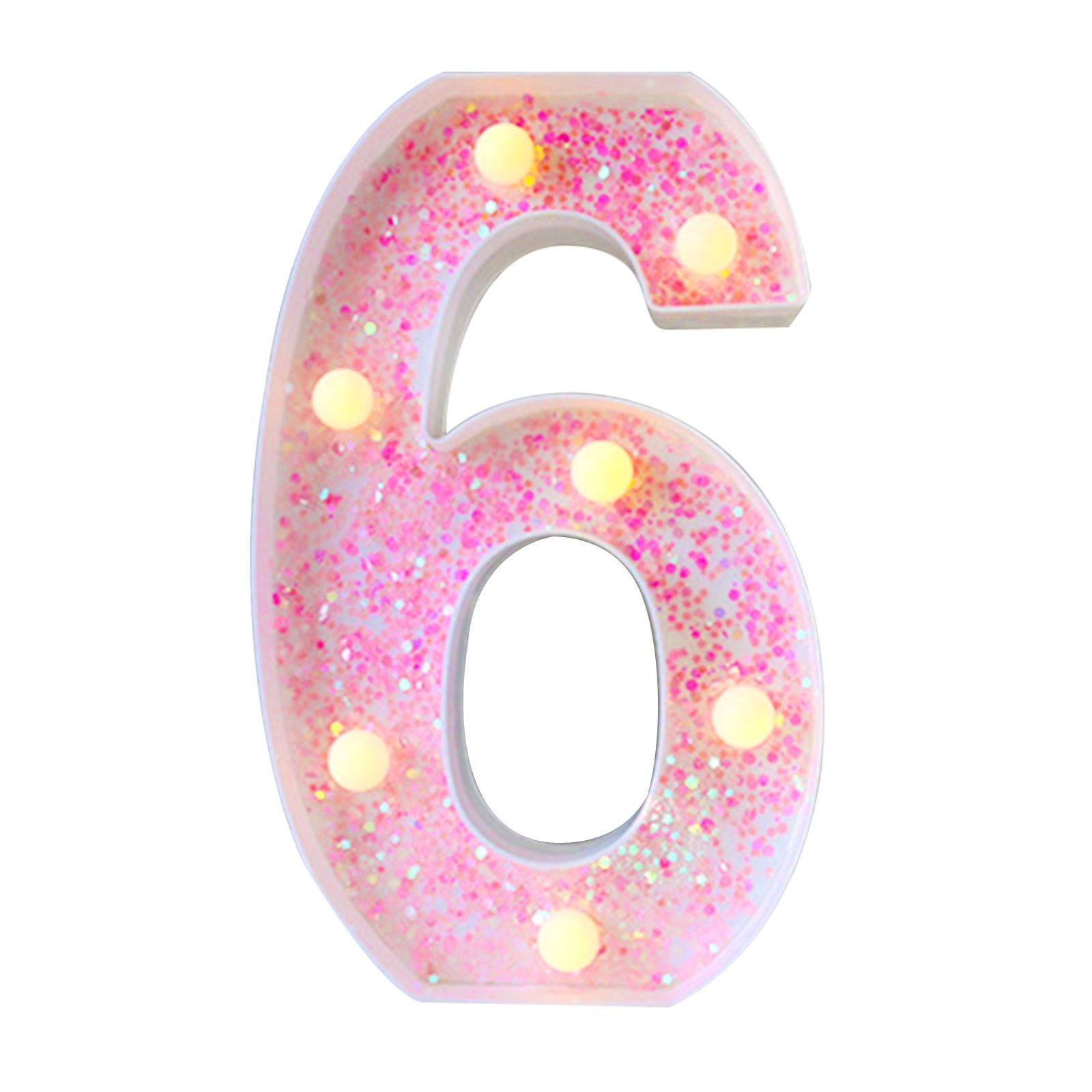 Decorative LED Light up Number, 8.66" Tall Colorful Light Battery ...