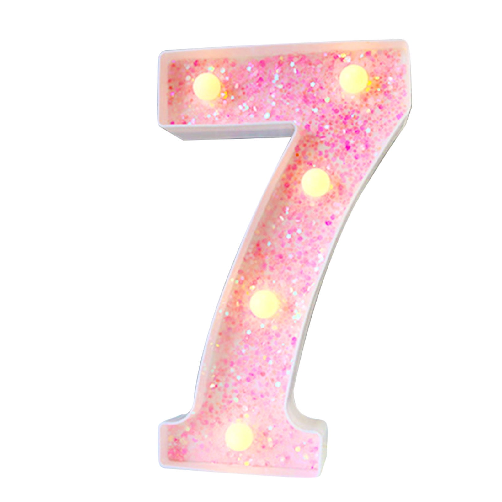 Decorative LED Light up Number, 8.66" Tall Colorful Light Battery ...