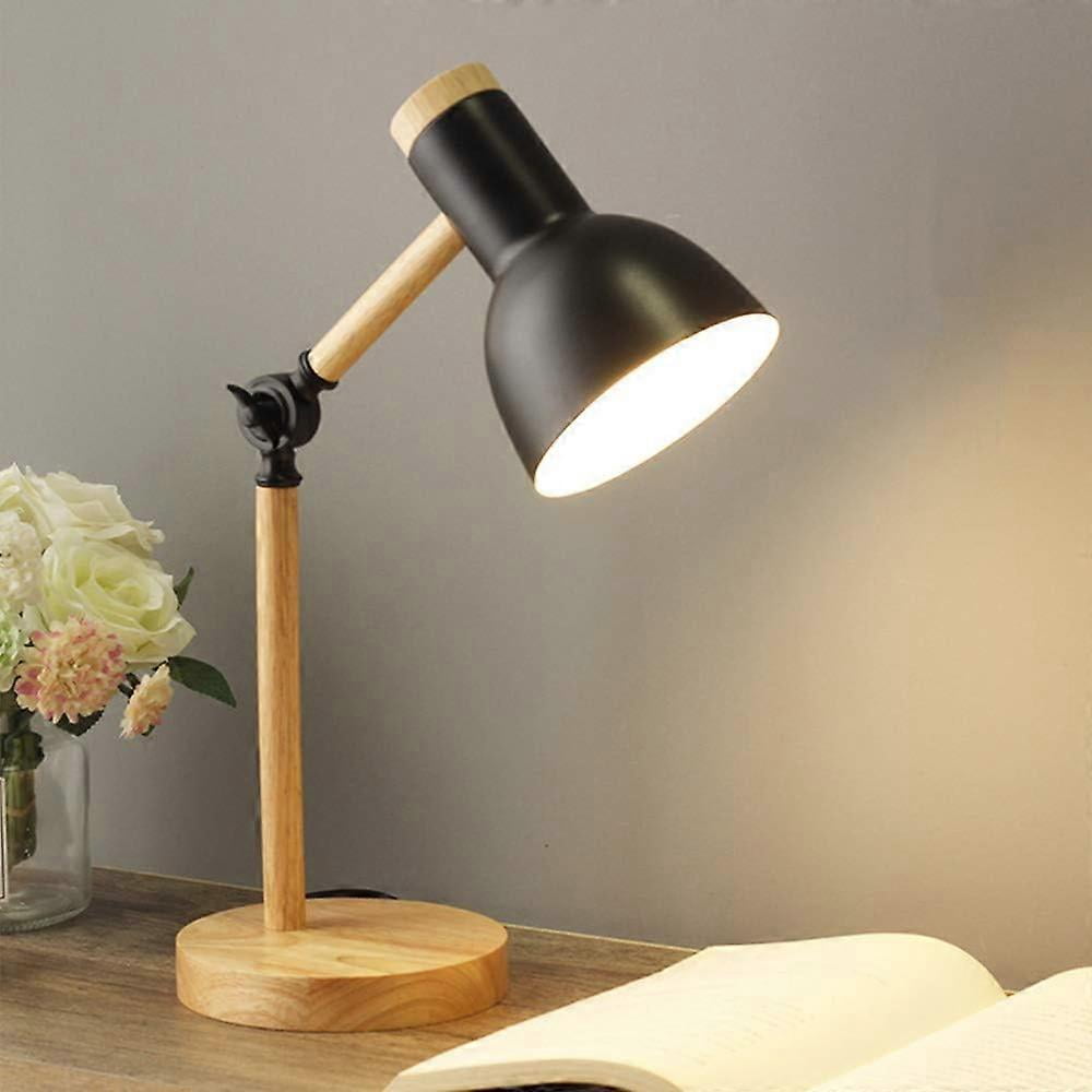 Decorative LED Table Lamp E27 Living Room Modern Wooden Table Lamp ...