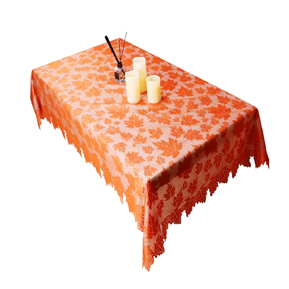 Decorative Lace Maple Leaf Pattern Tablecloth Wedding Banquet Party ...