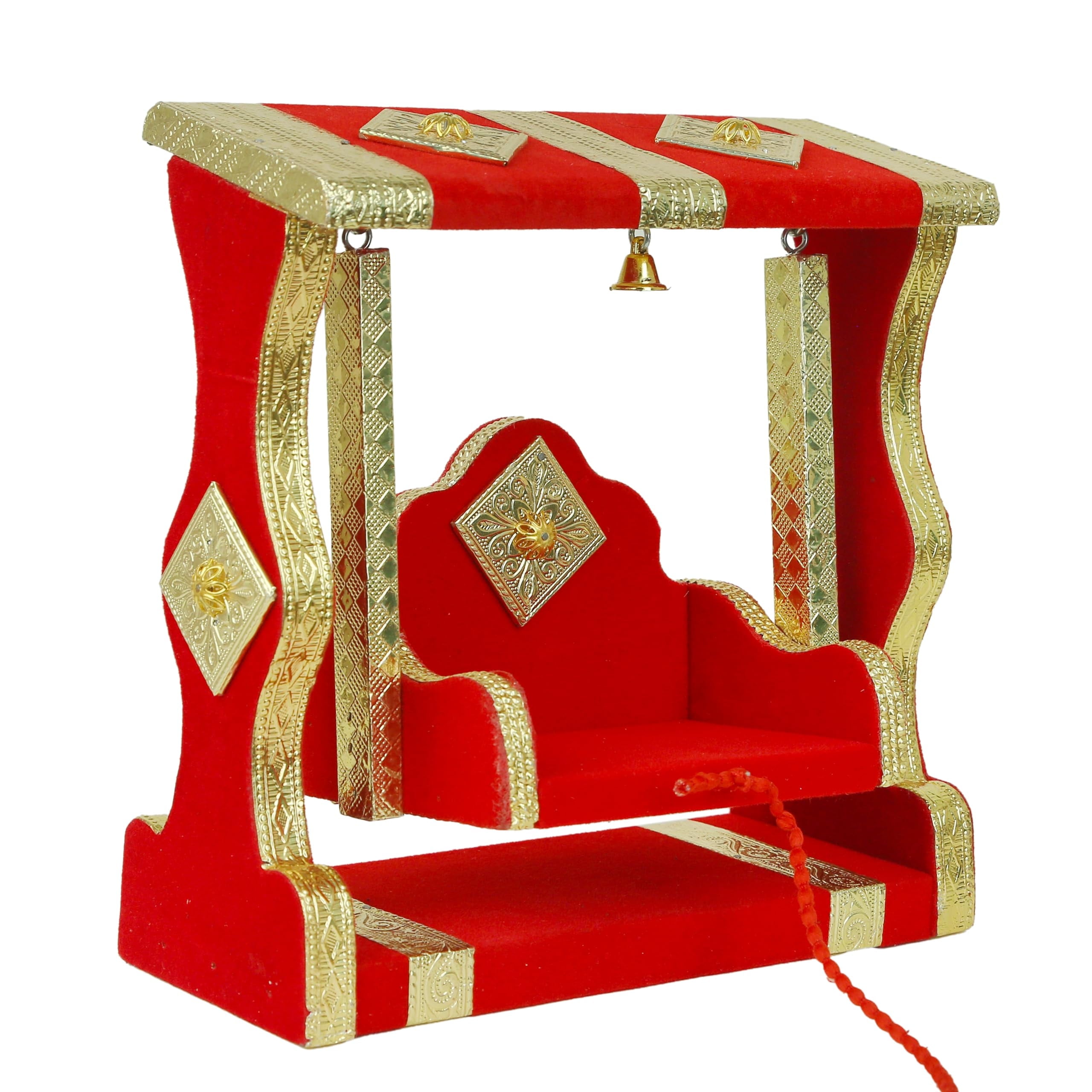 Decorative Laddu Gopal Jhula Wooden Handcrafted Velvet Sheet with ...