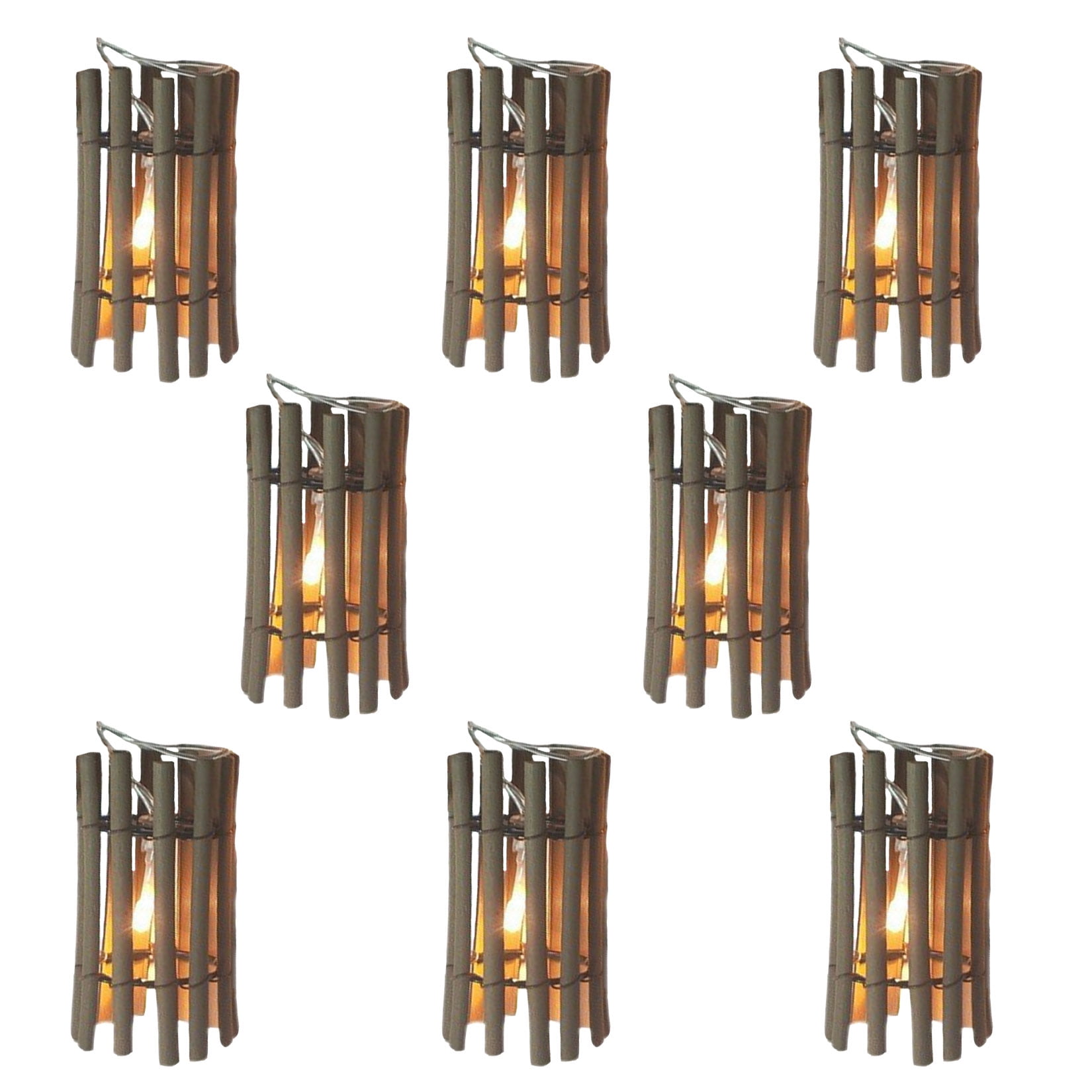 Decorative Lantern Handmade Rattan Wicker Pillar String Lights - Rattan ...