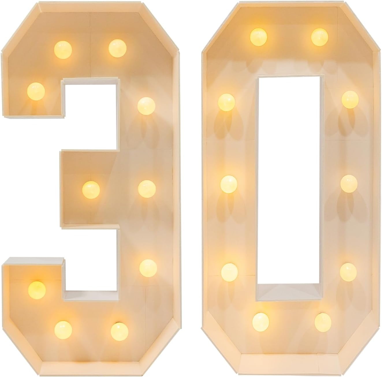 Decorative Led Light Up Numbers,30th Birthday Decorations Light Up ...