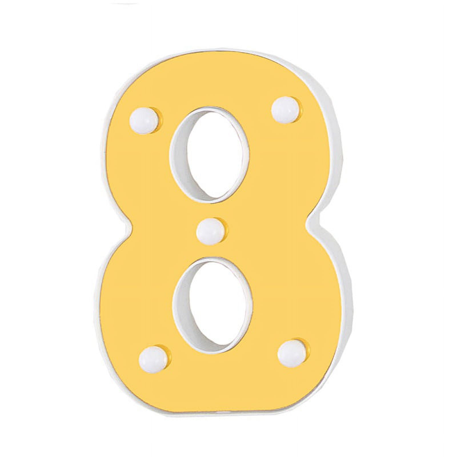 Decorative Led Light Up Number Letters, Plastic Marquee Number Lights ...