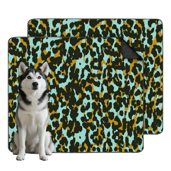 Decorative Leopard Washable Pee Pads for Dogs, 35"x41" Reusable Potty ...