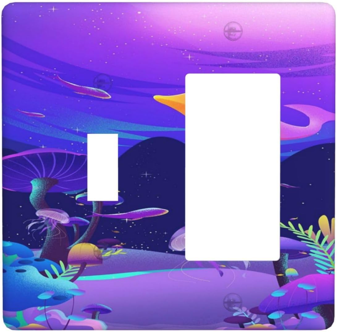 Decorative Light Switch Covers Submarine World Dolphins 2 Gang Single ...