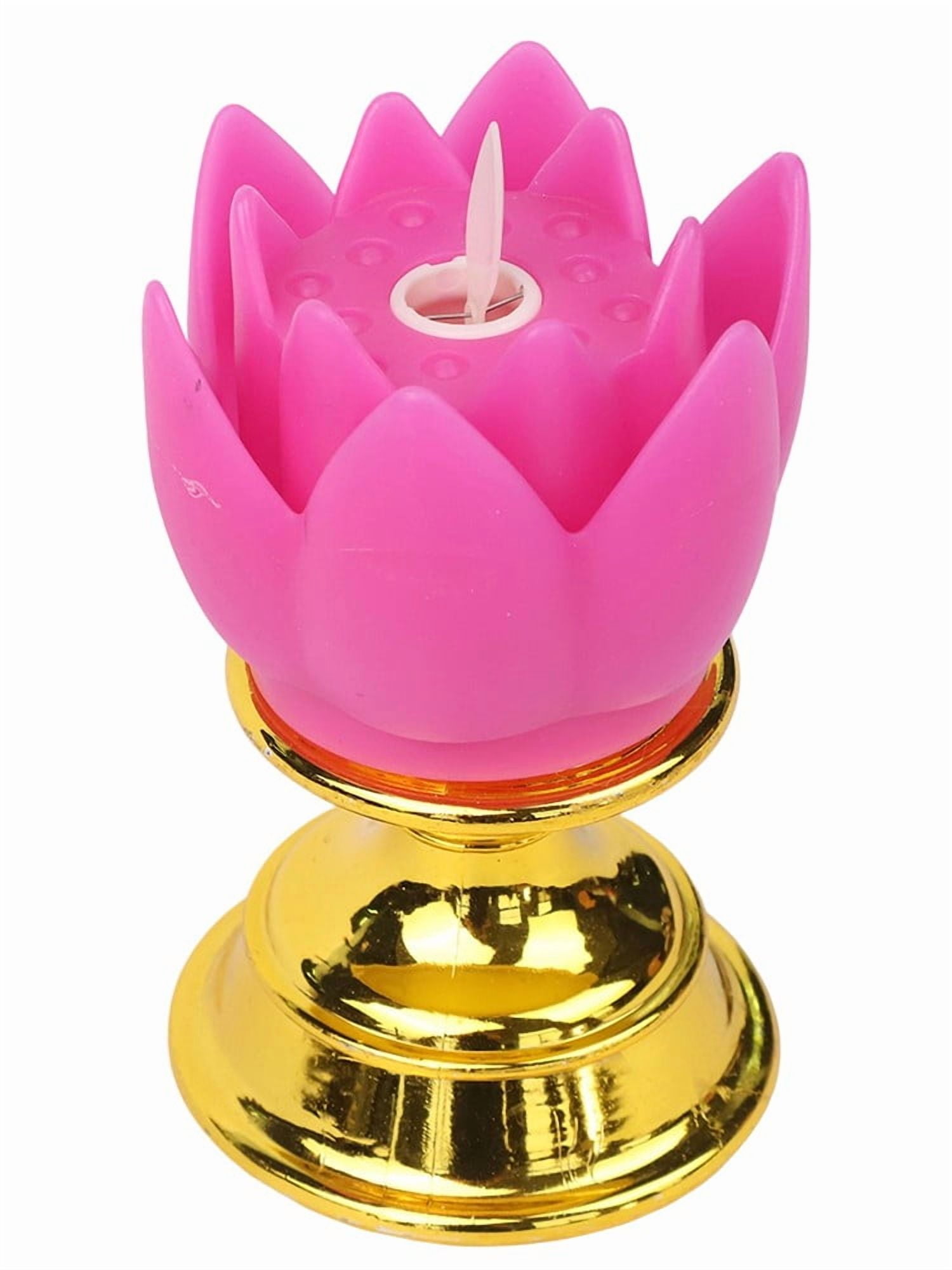 Decorative Lighting Lotus Lamp Simulation Candle Long Lasting ...