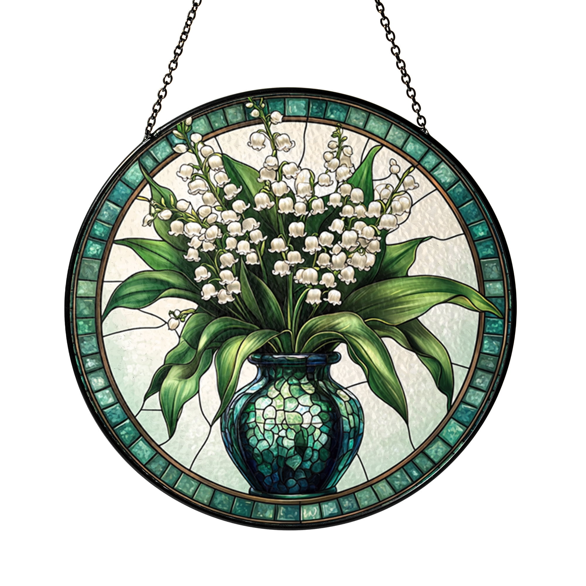 Decorative Lily of the Valley Acrylic Suncatcher Panel, Stained Glass ...