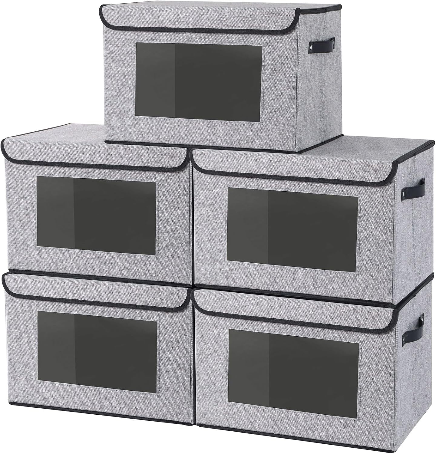 Decorative Linen Closet Organizers Bins, 13 x 9.1 x 7.9 inch Clothes ...