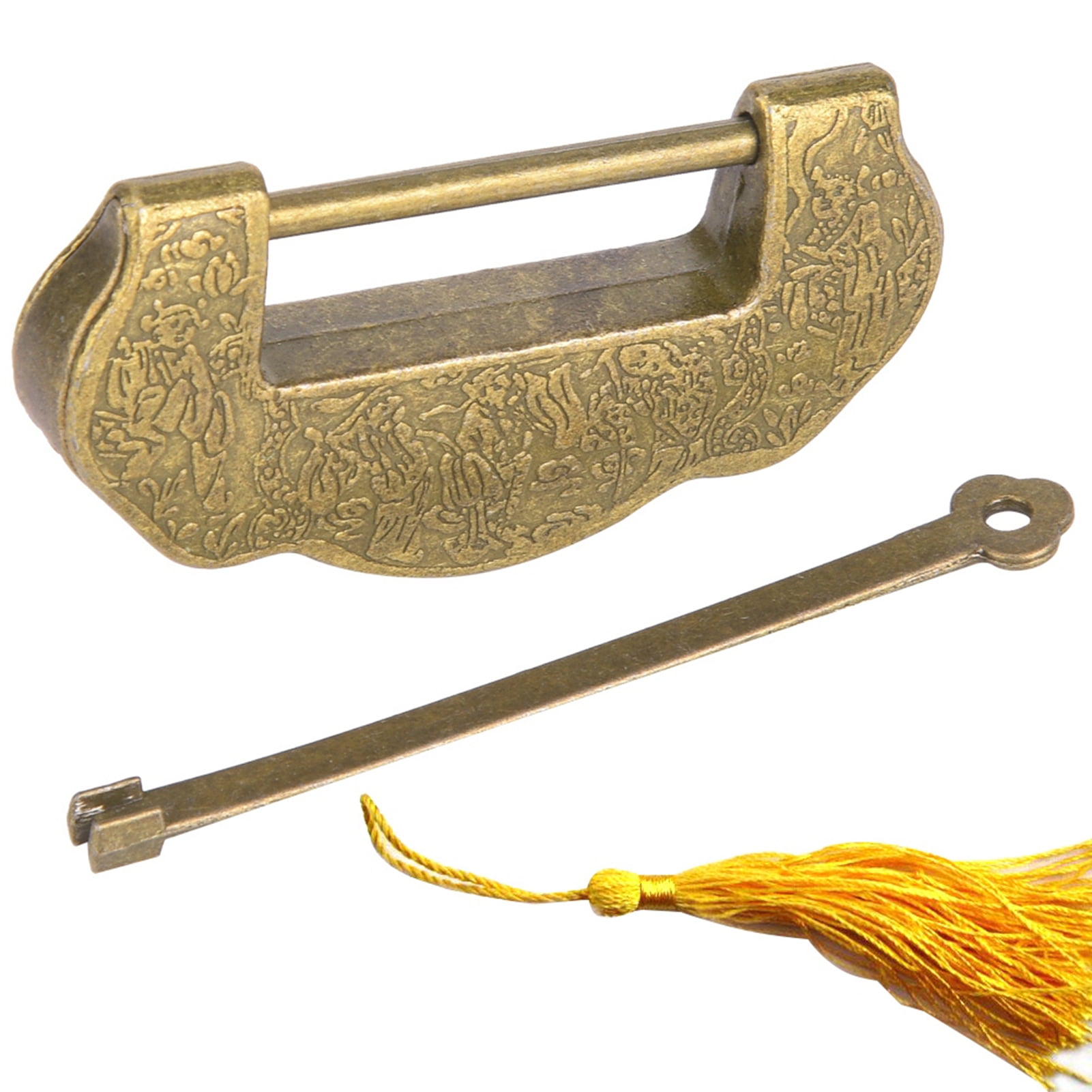 Decorative Lock, Vintage Lock with Key, Zinc Alloy Antique Lock Ming ...