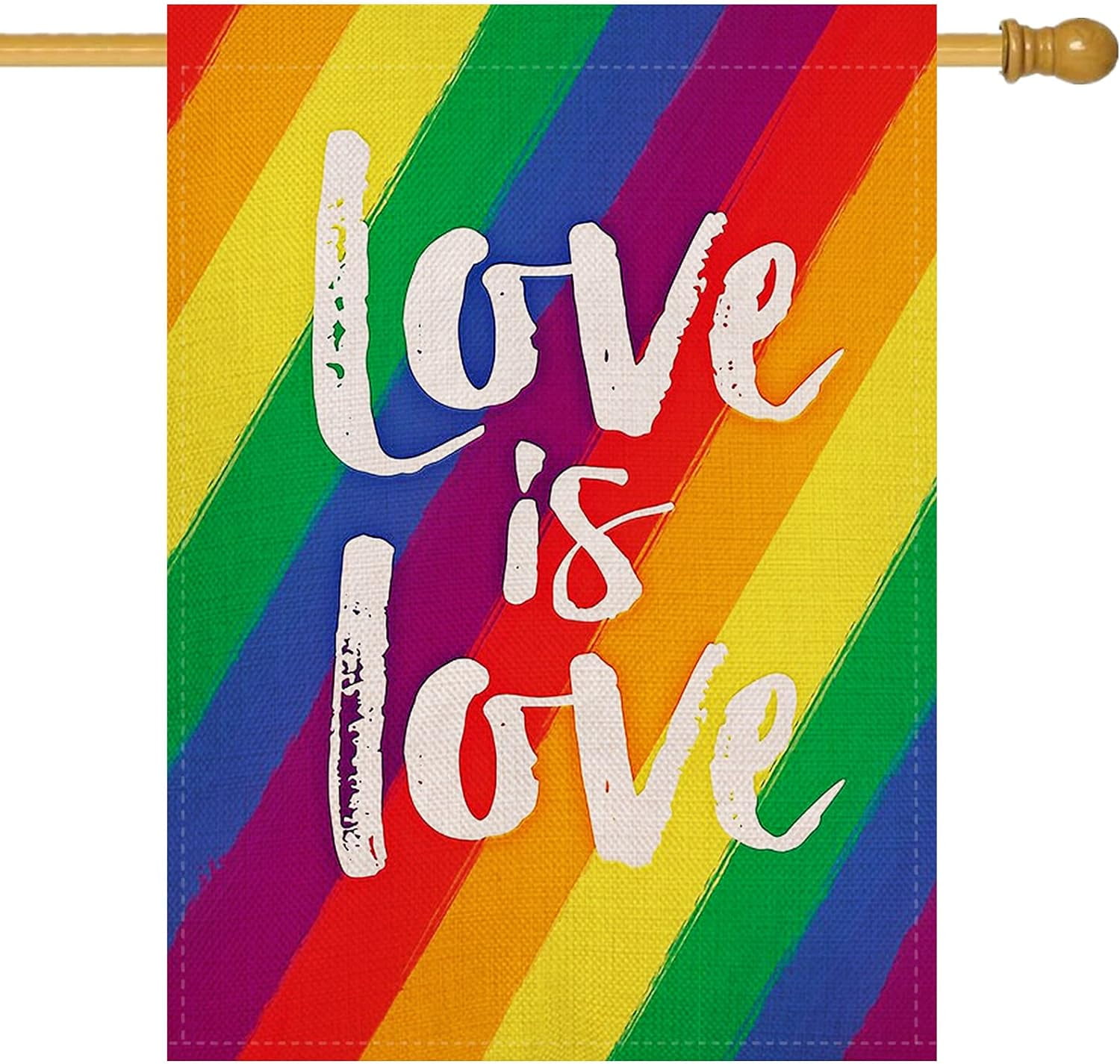 Decorative Love is Love Rainbow Gay Pride LGBTQ Large House Flag ...