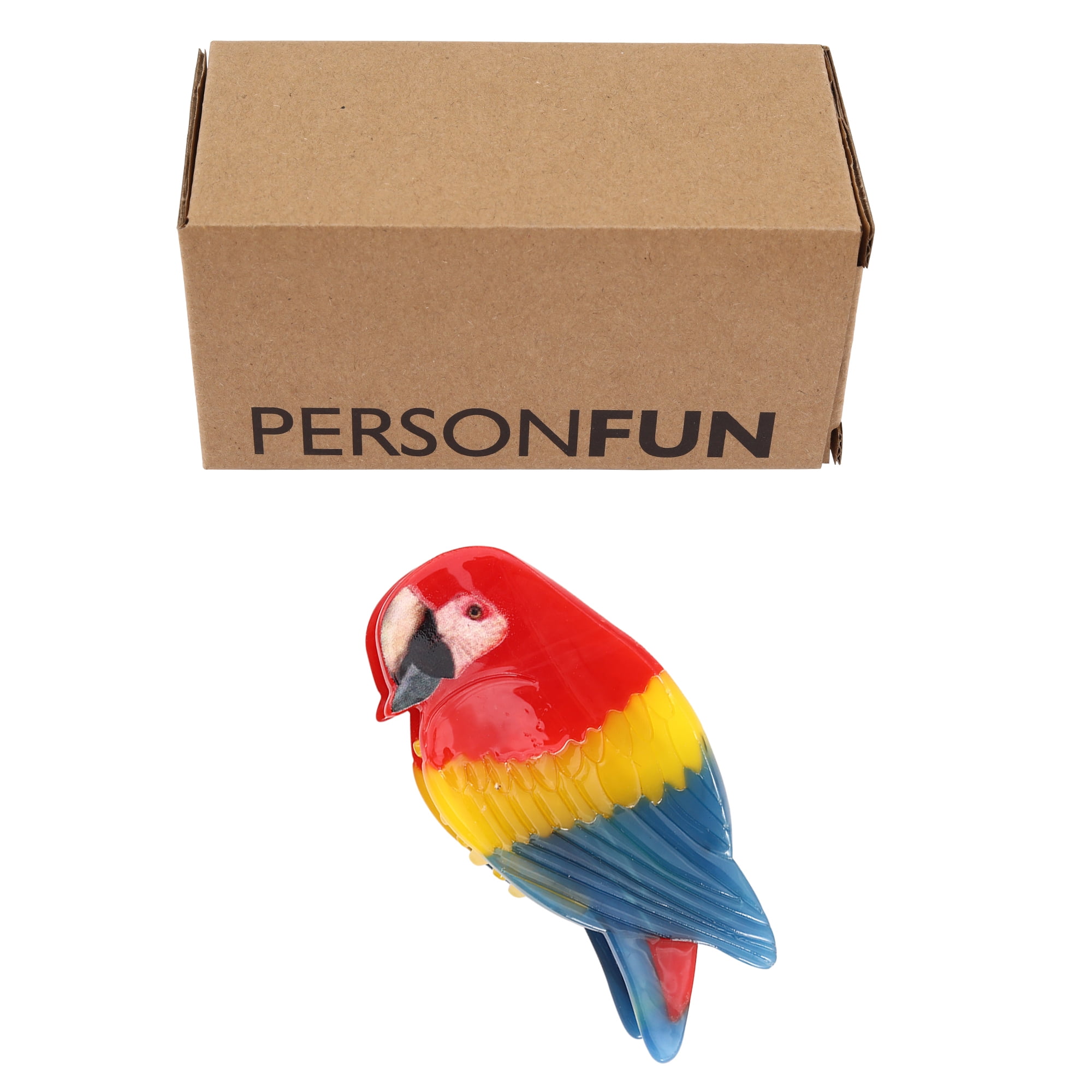 Decorative Macaw Parrot Hair Claw Clip, Colorful Bird Design Cellulose ...