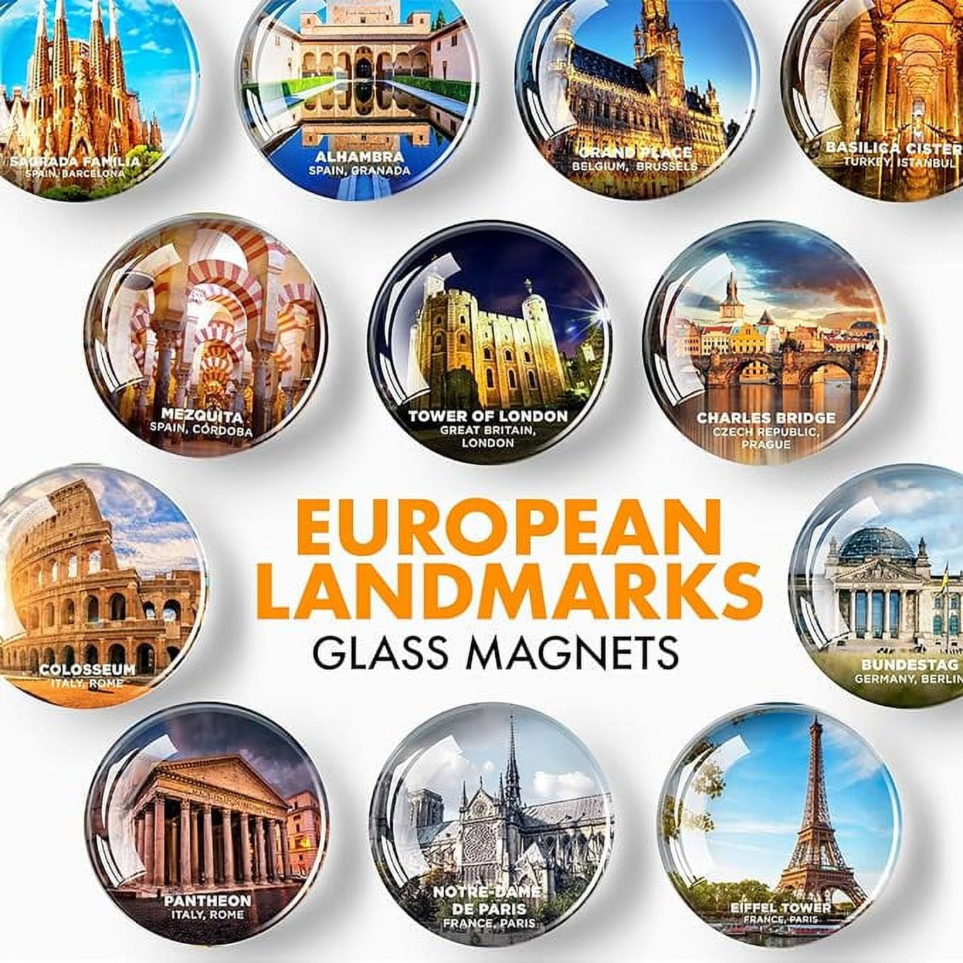 Decorative Magnets for Fridge – Glass Magnets for Refrigerator – Cute ...